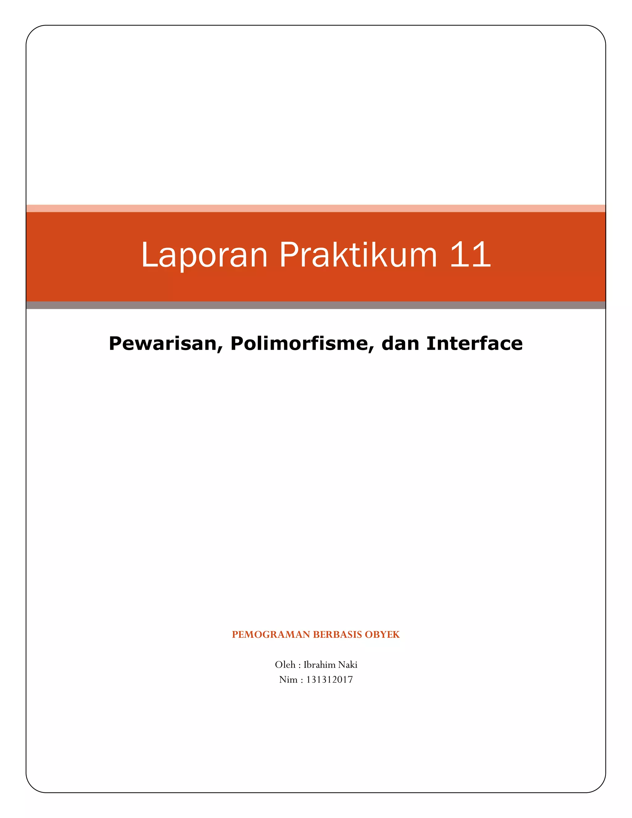 Pewarisan, Polimorfisme, dan Interface | PDF