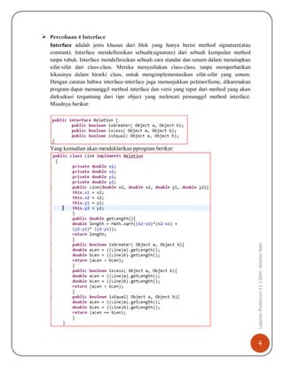 Pewarisan, Polimorfisme, dan Interface | PDF