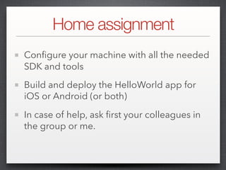 LAP2 iOS and Android Development environment setup | PPT