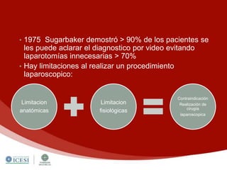 Laparoscopia Diagnóstica, Biopsias y estadiaje oncológico | PPTX