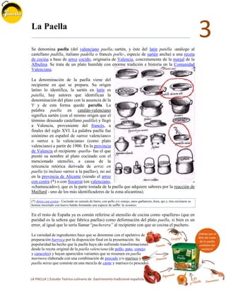 La Paella: Breve estudio técnico teórico-culinario de una elaboración ...