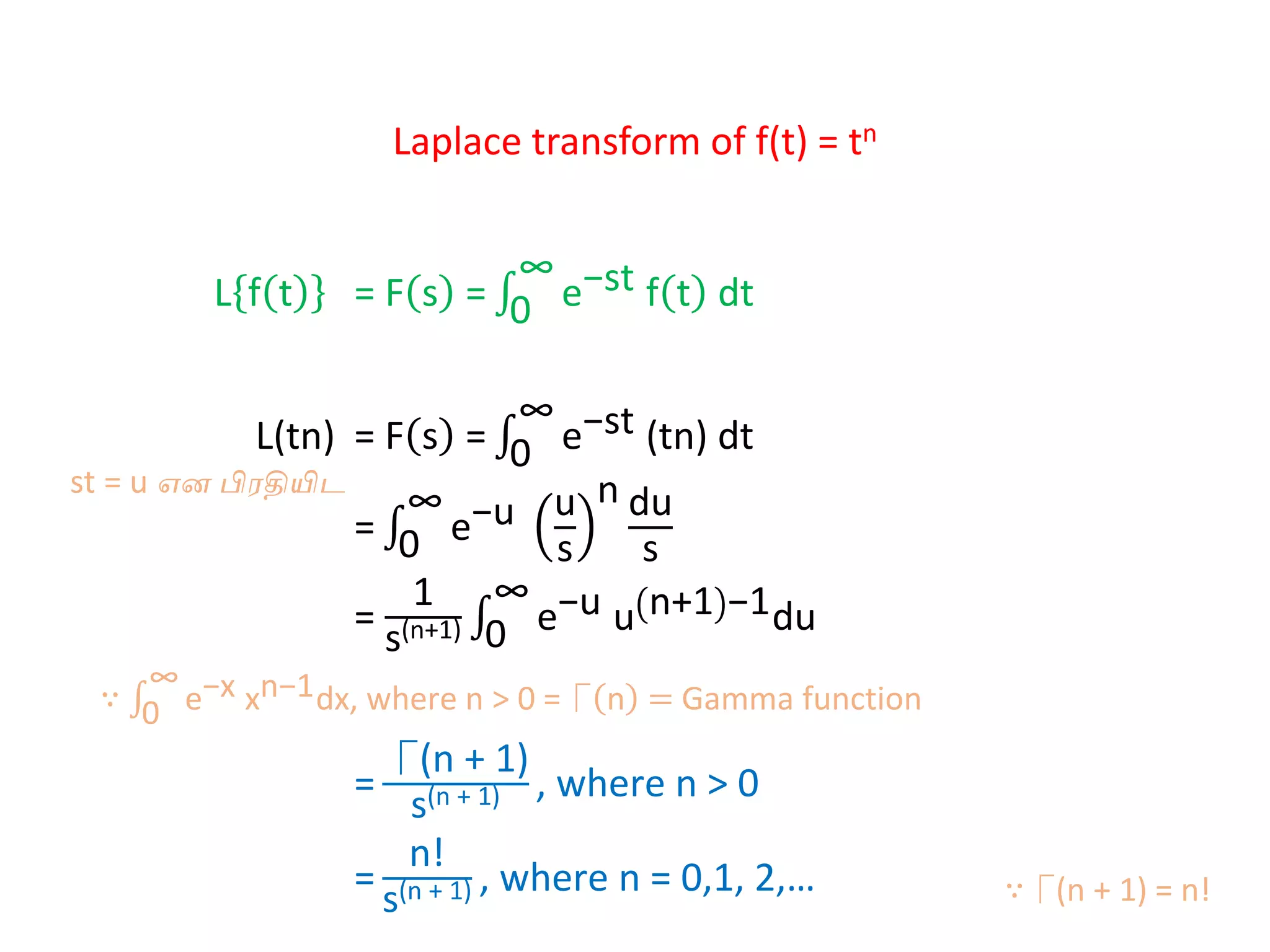 லாப்லாஸ் மாறுபாடு (Laplace Transform) | PPTX