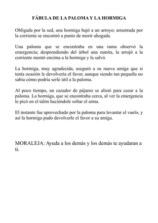 La paloma y la hormiga | ODT