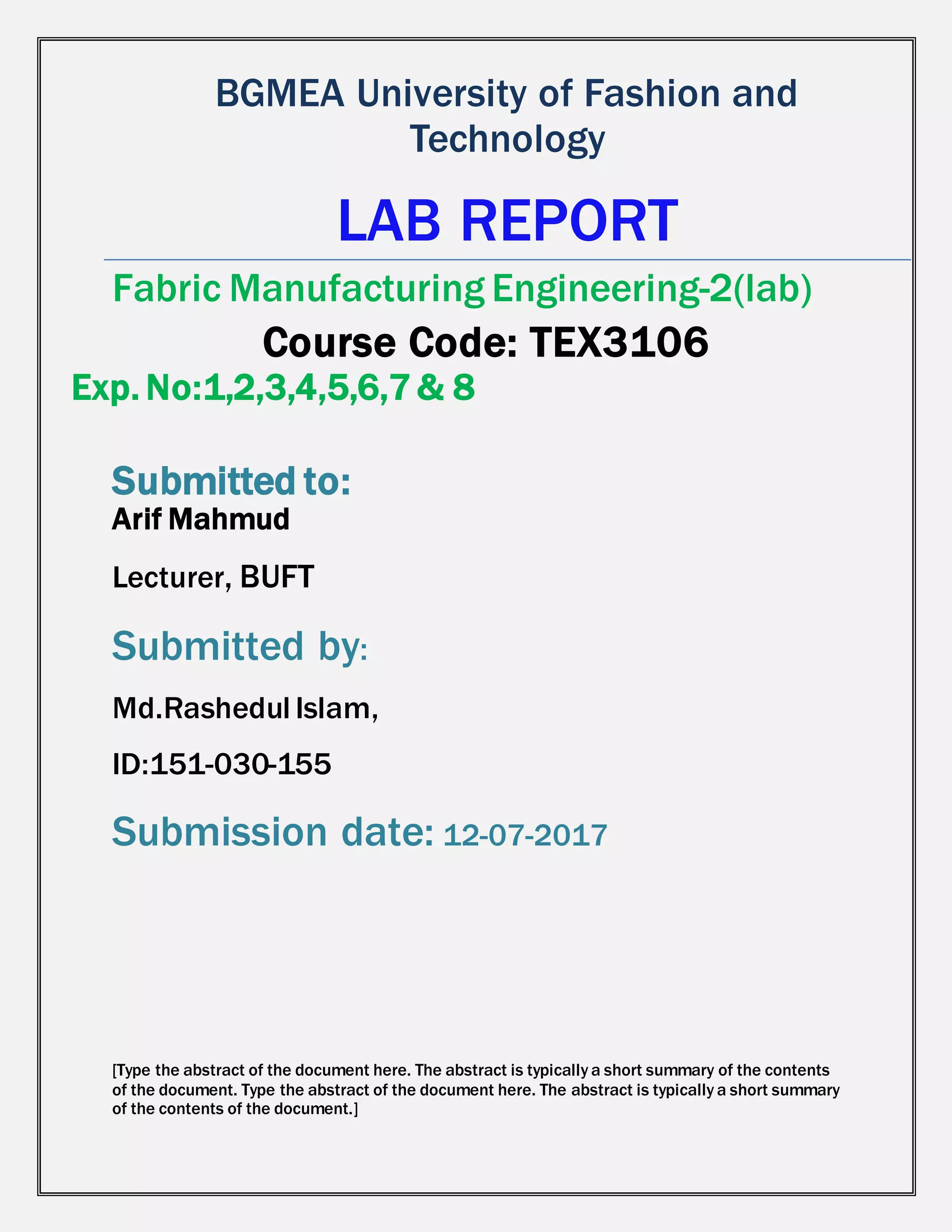 Lap and assignment cover page | PDF