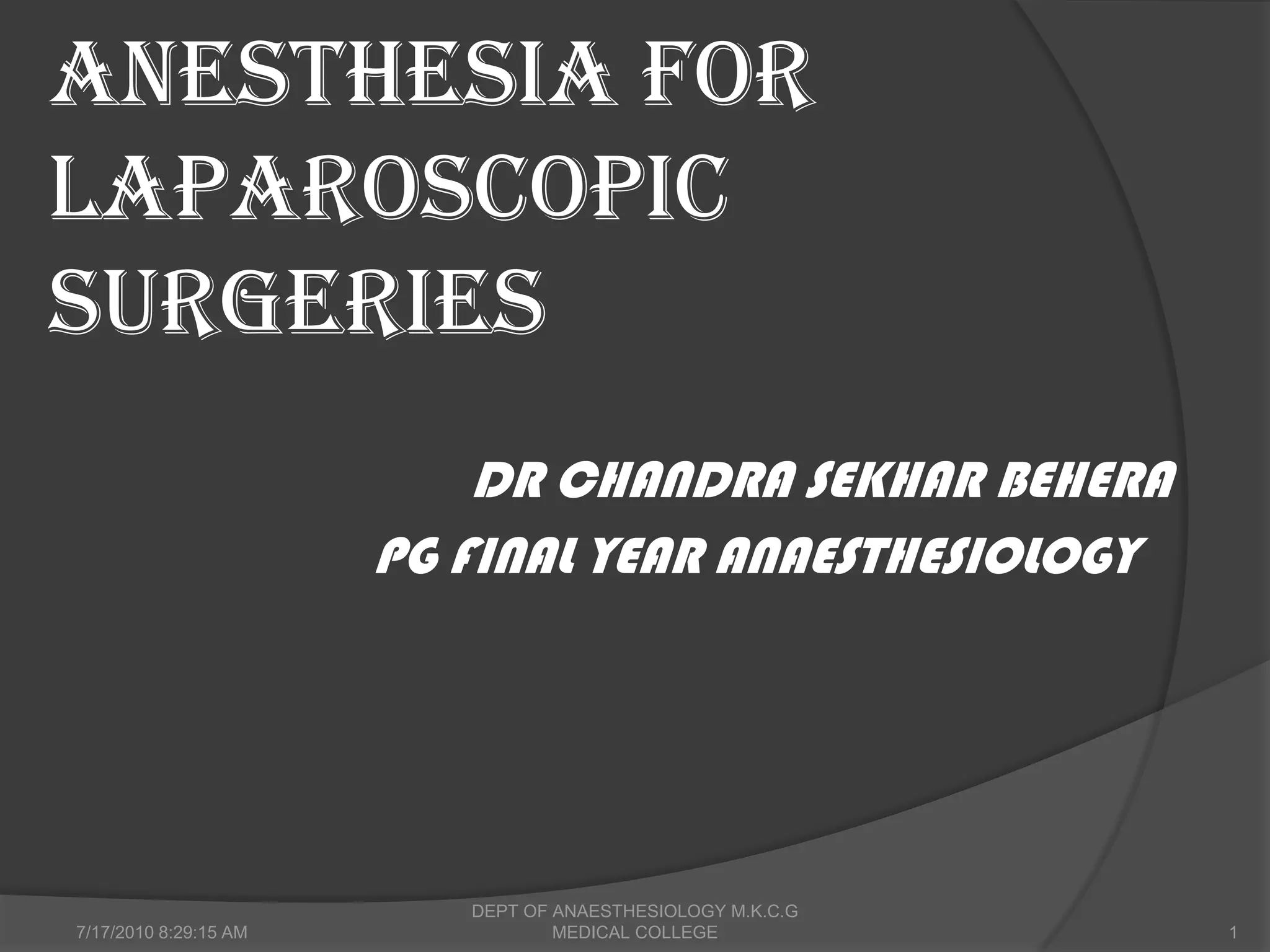 Lap anesthesia | PPSX