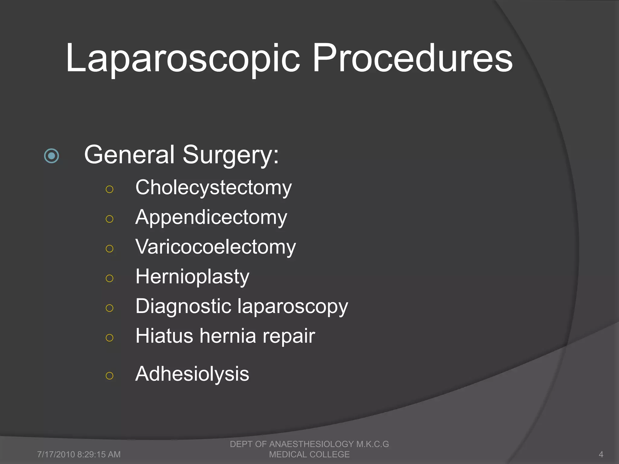 Lap anesthesia | PPSX