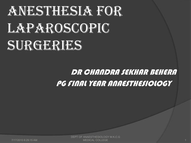Lap anesthesia | PPT