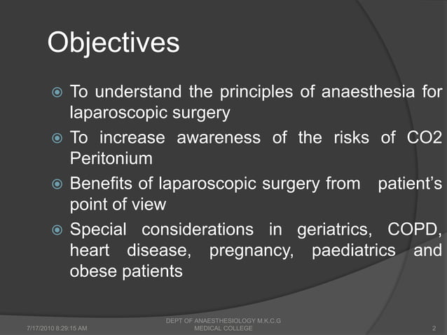 Lap anesthesia | PPT