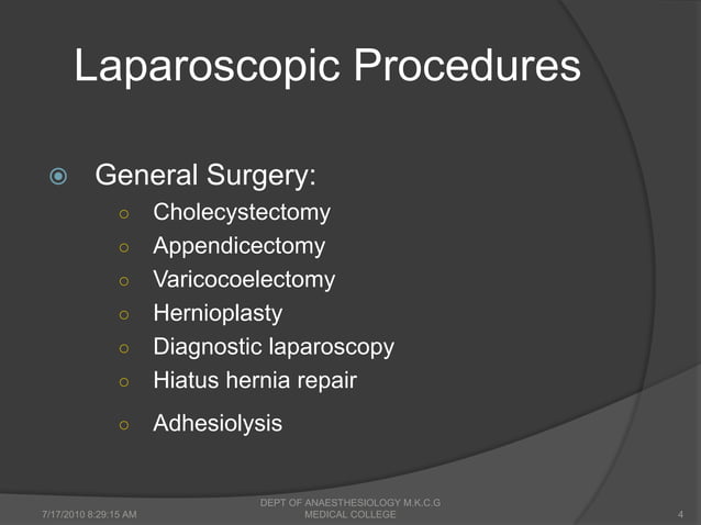 Lap anesthesia | PPT