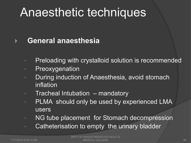Lap anesthesia | PPT