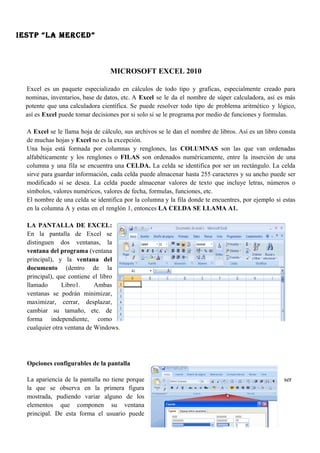 La pantalla de excel practica nº 1 | DOC