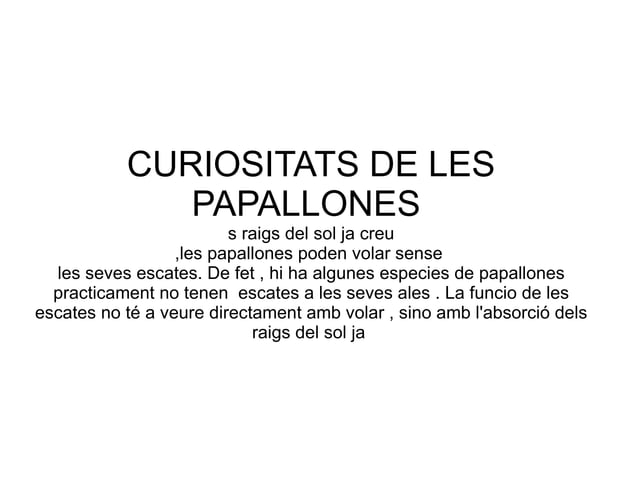 La papallona | PPT