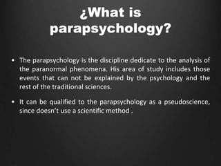 PARAPSYCHOLOGY | PPT