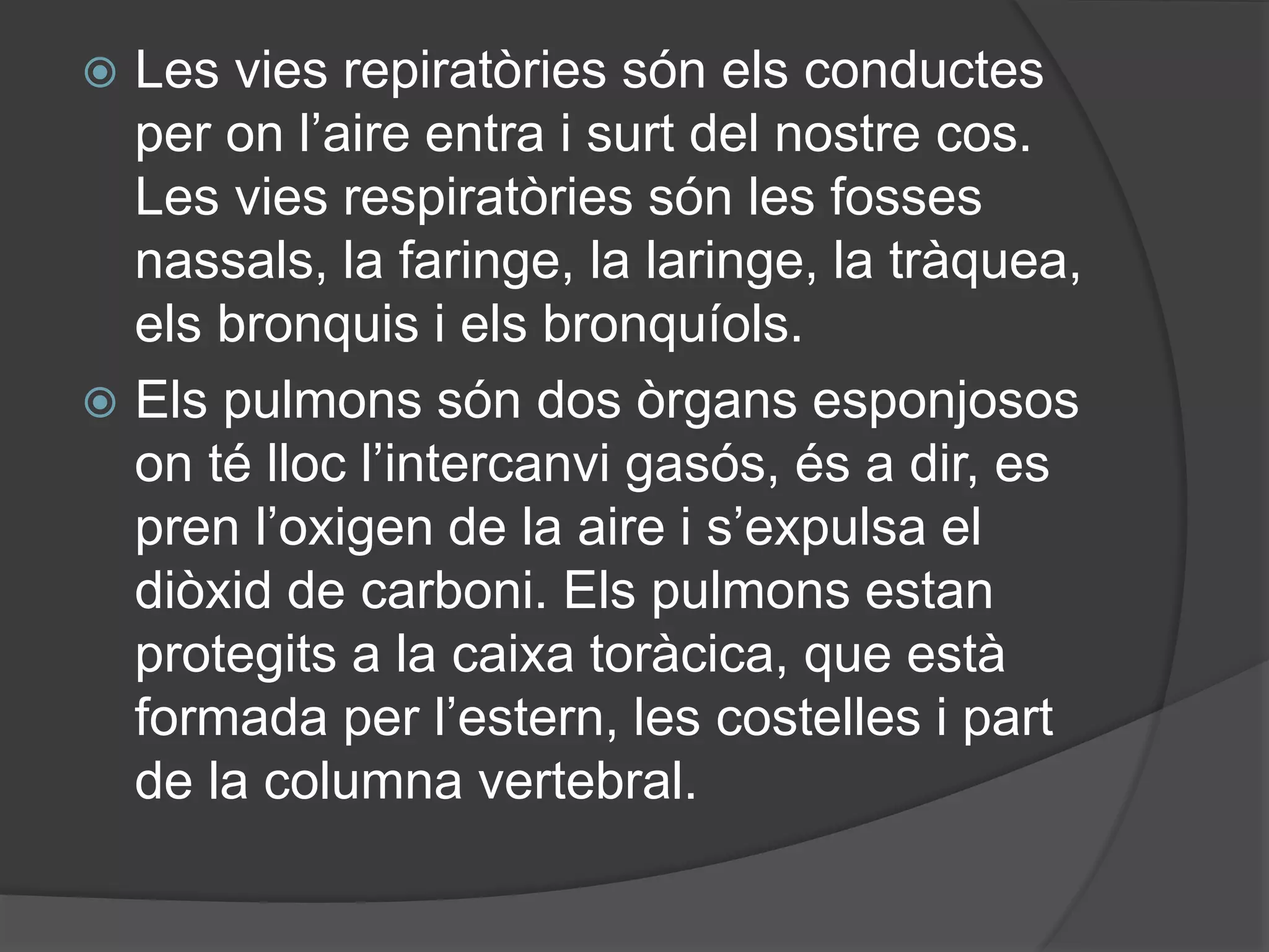 L’aparell respiratori | PPTX