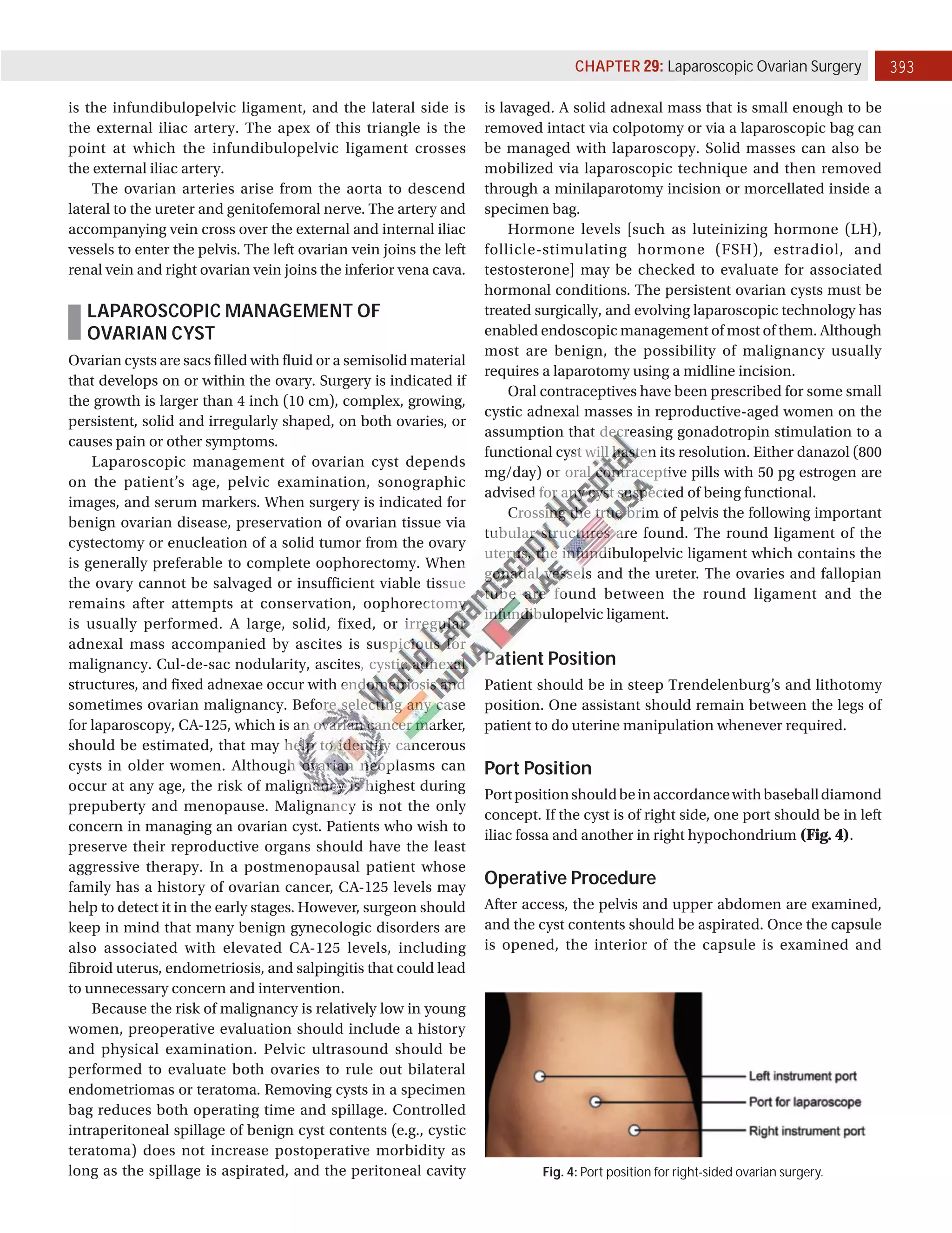 Laparoscopic Ovarian Surgery | PDF