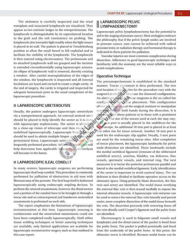 Laparoscopic Urological Procedures | PDF