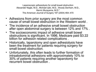 Laparoscopic Adhesiolysis | PPT