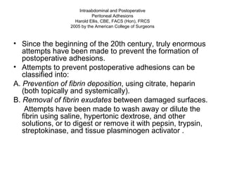 Laparoscopic Adhesiolysis | PPT