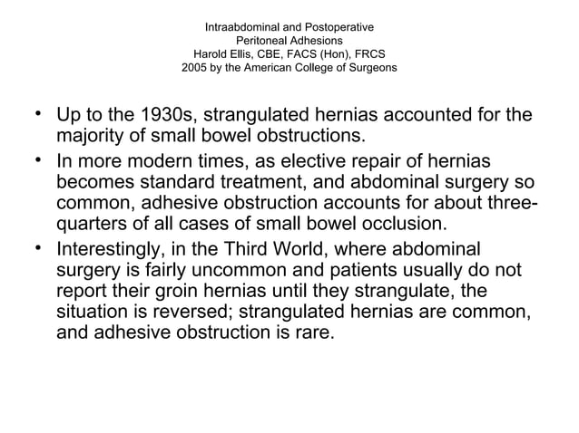 Laparoscopic Adhesiolysis | PPT