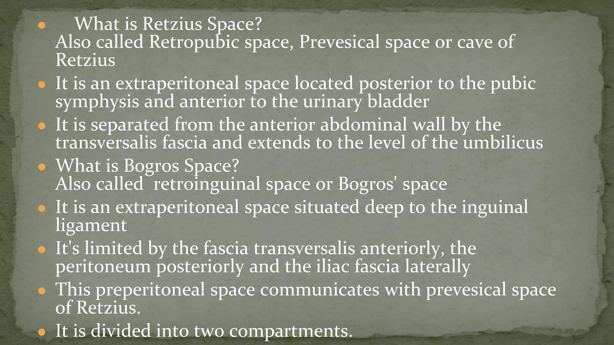 Laparoscopic anatomy of inguinal hernia | PPTX