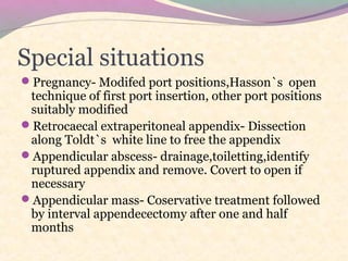 LAPAROSCOPIC APPENDECTOMY | PPT