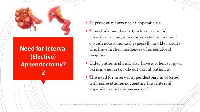 The Case for Laparoscopic Appendicectomy 2018