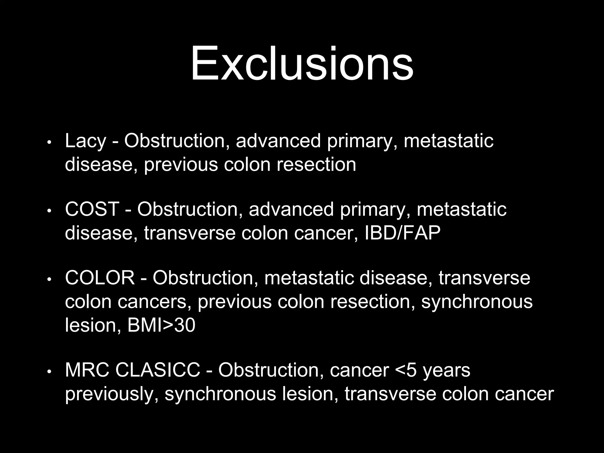 Laparoscopic colorectal cancer surgery trials | PPTX