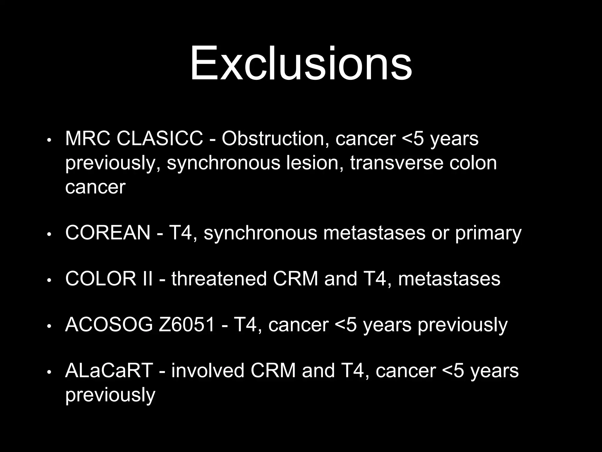 Laparoscopic colorectal cancer surgery trials | PPTX