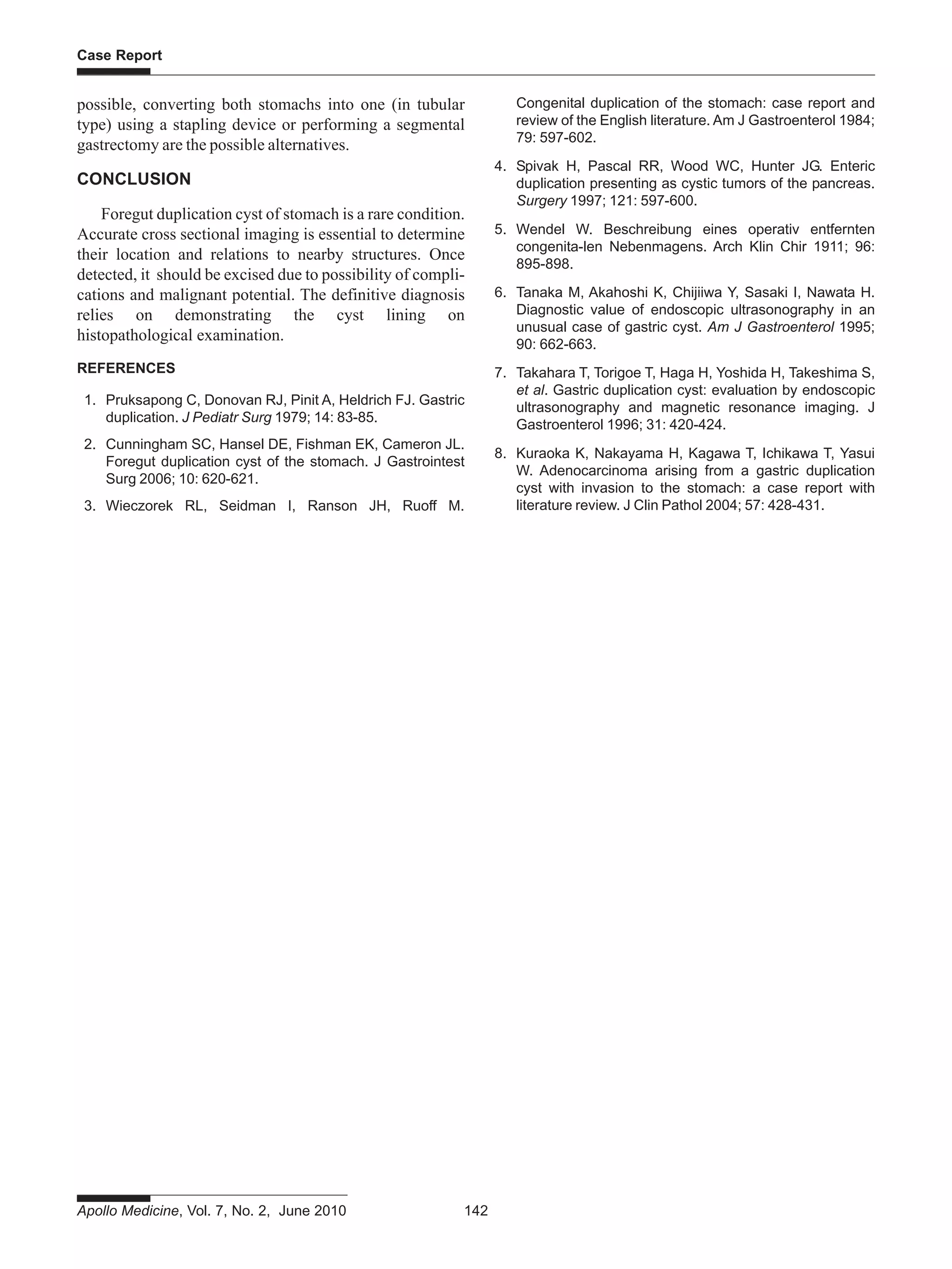 Laparoscopic Excision of Foregut Duplication Cyst of Stomach | PDF