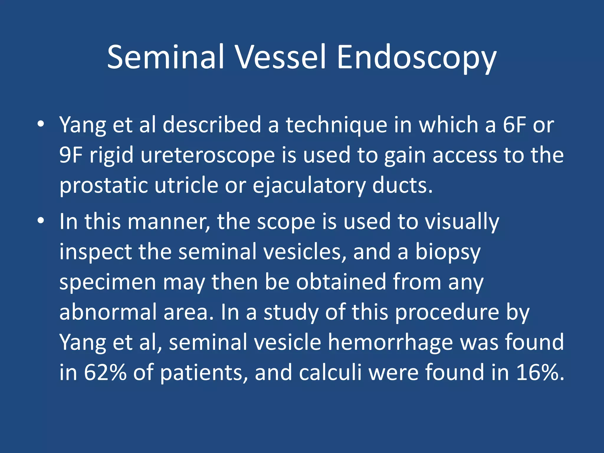 Laparoscopic excision of left seminal vesicle | PPTX