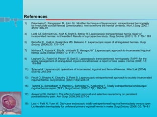 Laparoscopic Inguinal Hernia Repair Where Are We in 2009? | PPT