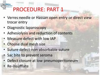 Laparoscopic ipom plus | PPTX
