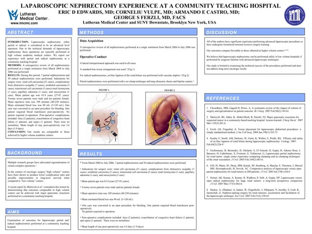 Laparoscopic Nephrectomy Experience at a Community Teaching Hospital | PPT