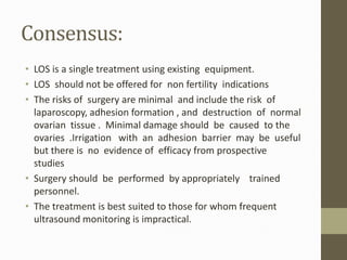 Laparoscopic ovarian drilling | PPTX
