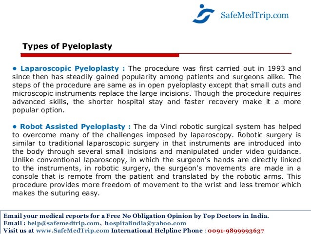 Highly Advanced Laparoscopic Pyeloplasty at World Class Hospitals in