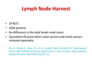 Laparoscopic resections in colorectal malignancies by Dr Harsh Shah ...