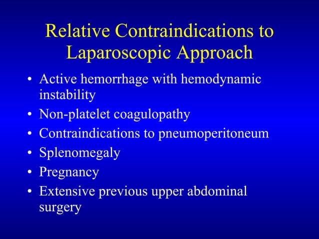 Laparoscopic Splenectomy | PPT | Blood Disorders | Diseases and Conditions