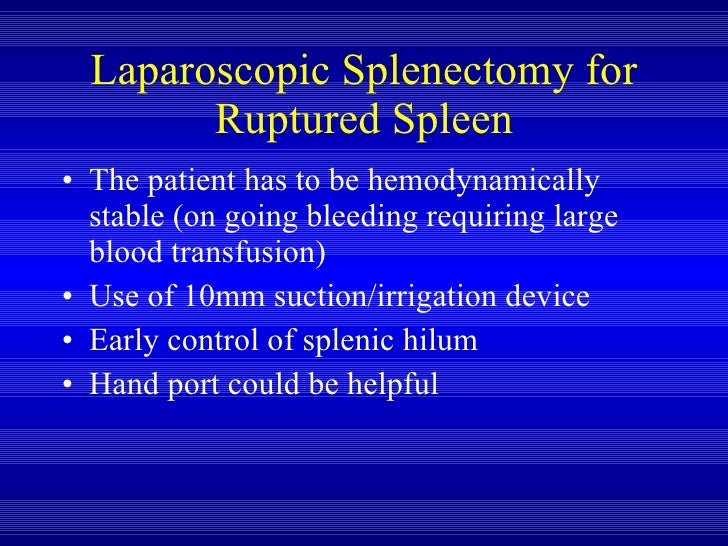 Laparoscopic Splenectomy