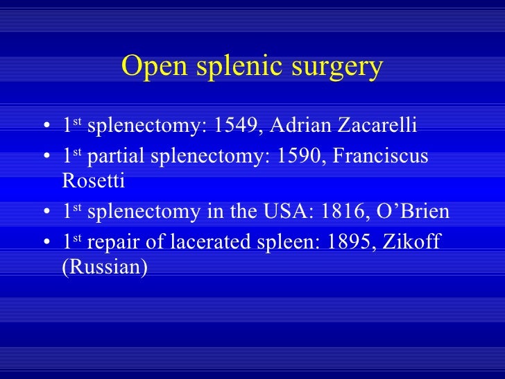 Laparoscopic Splenectomy