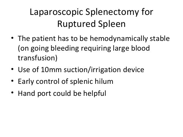 Laparoscopicsplenectomy