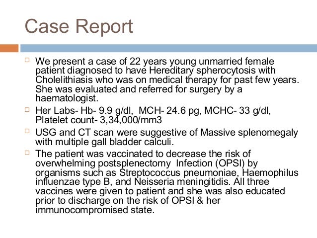 Laparoscopic splenectomy