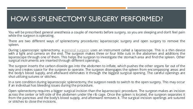 Laparoscopic Splenectomy at Southlake General Surgery.pdf | Blood ...