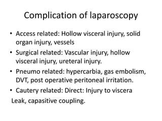 Basic of Laparoscopy | PPTX