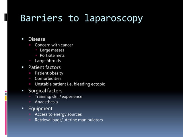 Laparoscopy Indications Ppt