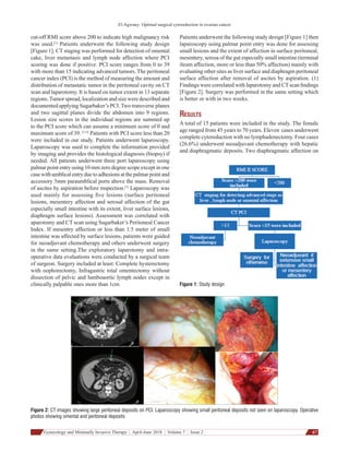 Laparoscopy and ct in ovarian cancer | PDF | Cancer | Diseases and ...