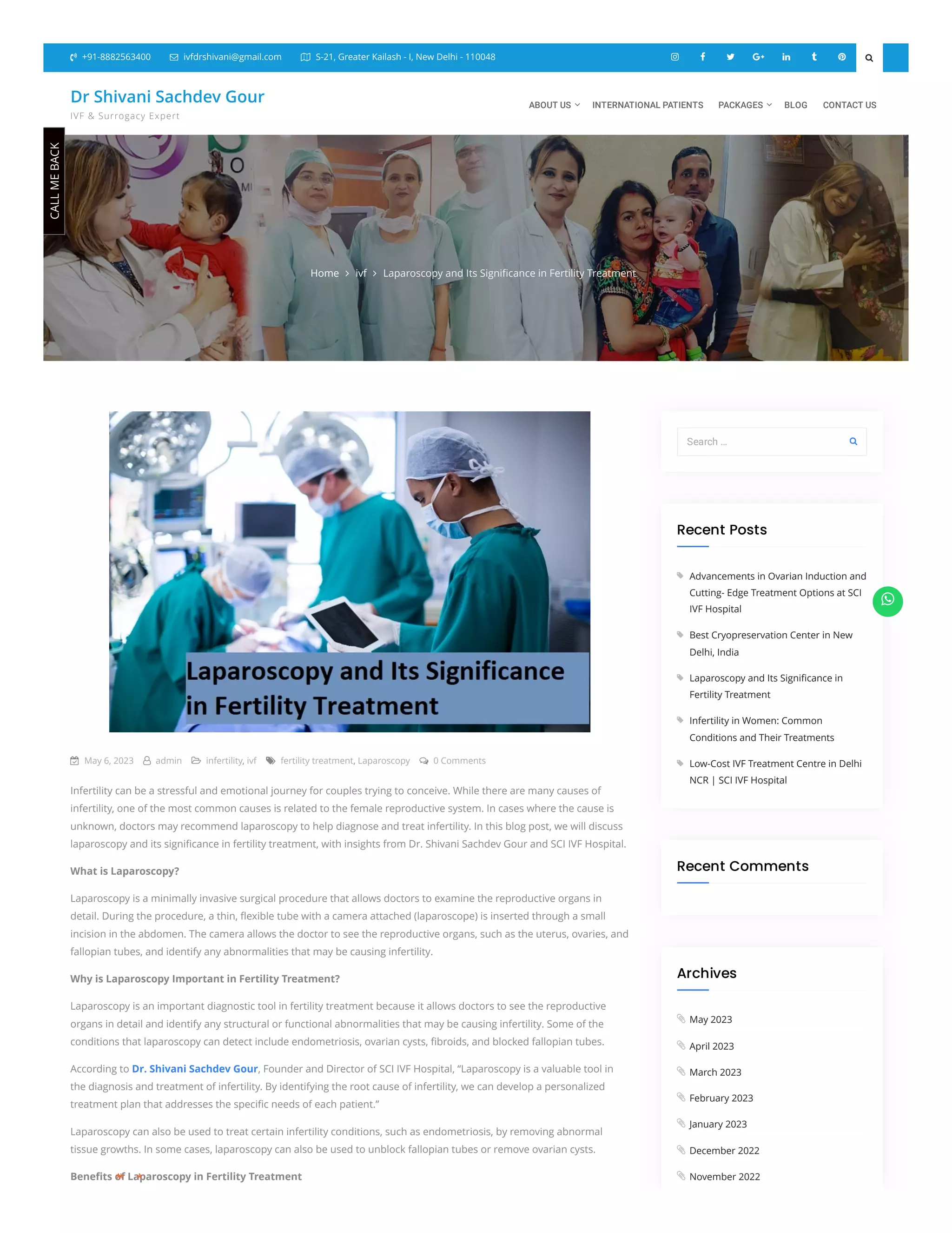 Laparoscopy and Its Significance in Fertility Treatment | PDF