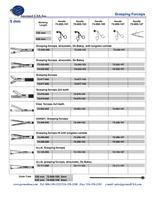 Laparoscopy Surgical Instruments catalog