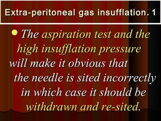 Laparoscopy complications veress | PPT