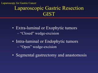 Laparoscopy for gastric cancer | PPT