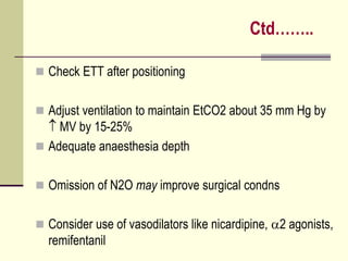 Laparoscopy in COPD: Anaesthesia | PPTX